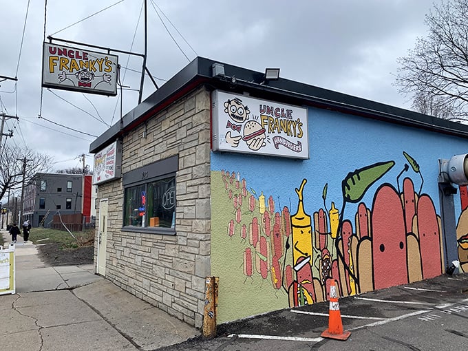 The blue exterior with its playful hot dog mural isn't just Instagram bait&mdash;it's a beacon of hope for the seriously hungry Minnesotan.