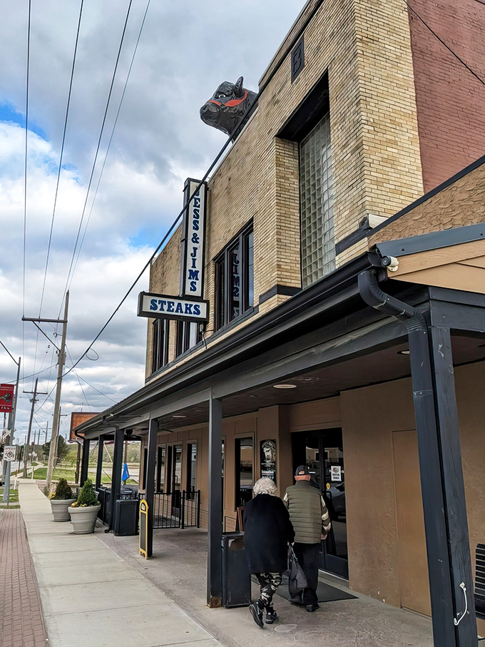 The iconic fiberglass bull proudly announces your arrival at meat paradise&mdash;a no-frills landmark that's been serving Kansas City's finest steaks since 1938. 