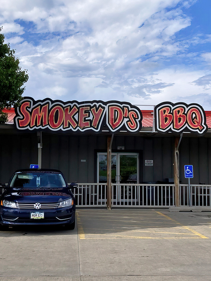 Welcome to BBQ paradise! Smokey D's exterior promises a flavor-packed journey that'll make your taste buds do a happy dance.