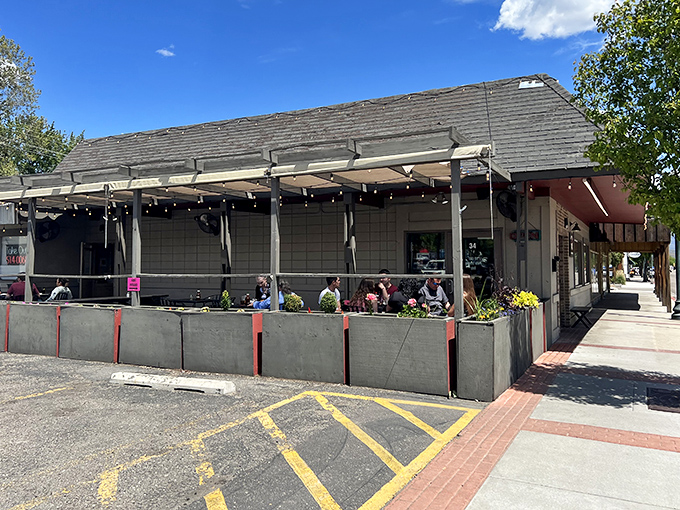 The unassuming exterior hides culinary treasures within. Like finding a diamond in your backyard, this Eagle hotspot proves appearances can be deliciously deceiving.