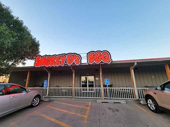 Welcome to BBQ paradise! Smokey D's exterior promises a flavor-packed journey that'll make your taste buds do a happy dance.