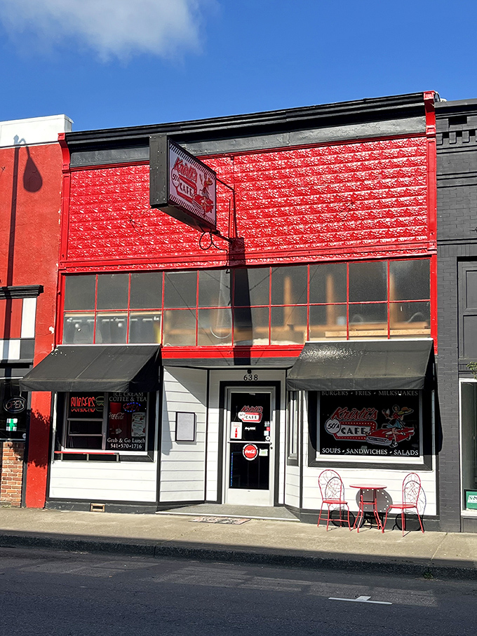The cherry-red exterior and vintage signage aren't just decoration&mdash;they're your first clue that you've found a genuine time portal in downtown Lebanon. 