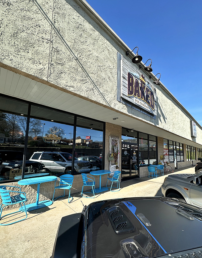The neighborhood bakery that launched a thousand cheat days. Baked Pie Company's unassuming storefront houses dessert magic within.