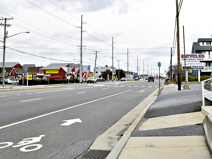 Candy-colored beach houses standing like a row of tropical cocktails &ndash; Fenwick Island's architectural rainbow is a feast for the eyes.