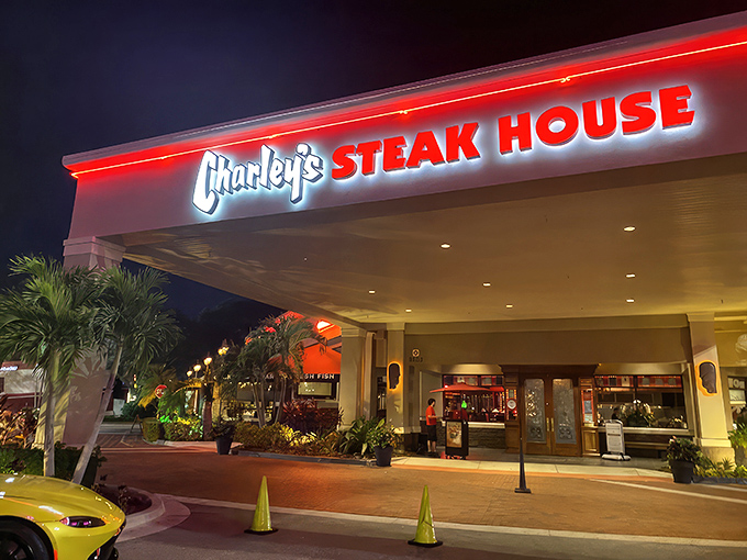 Where steak dreams come true! Charley's welcomes hungry visitors with Spanish-inspired architecture and swaying palms, just steps away from Orlando's attractions.