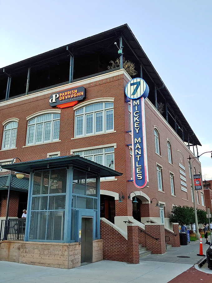 The brick fortress of flavor stands proudly in Bricktown, where the number 7 sign beckons hungry pilgrims like a culinary lighthouse.