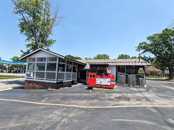 The unassuming exterior of Fritz's is like a treasure chest waiting to be opened&mdash;brick, mortar, and railroad magic hiding in plain sight.
