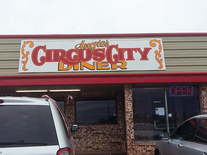 The iconic sign beckons like a carnival barker promising delights within. Angie's Circus City Diner isn't just a restaurant&mdash;it's an invitation to the show.