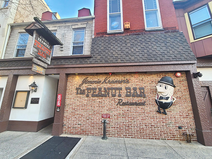 The iconic Mr. Peanut mascot welcomes you to this Reading institution, where breaking rules about shells is not just allowed&mdash;it's encouraged. 