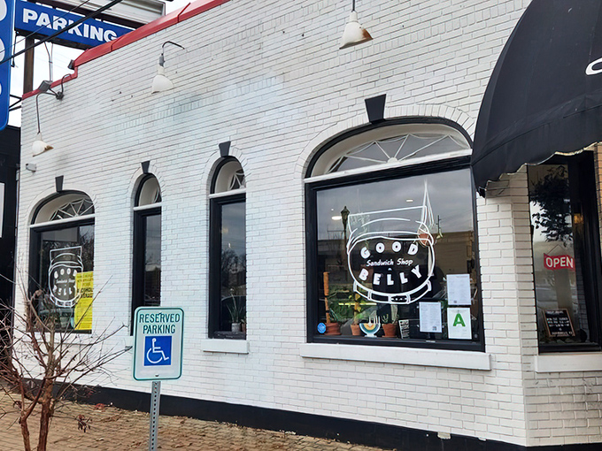 The unassuming white brick exterior of Good Belly hides sandwich greatness within, like finding an Oscar winner at your local community theater.