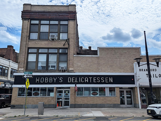 The blue neon sign of Hobby's beckons like a lighthouse for the sandwich-starved, a Newark institution that doesn't need flashy gimmicks&mdash;just great food.