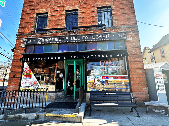 The unassuming brick facade of Zingerman's hides a culinary wonderland within. Like finding Narnia in a historic Detroit Street storefront.