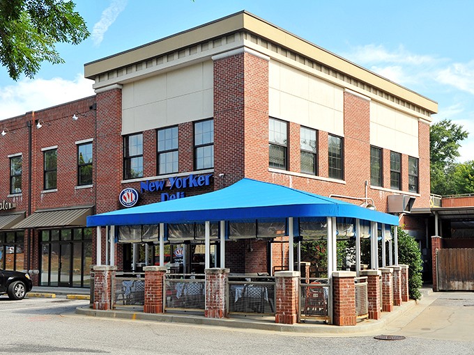 That iconic blue awning isn't just a canopy&mdash;it's a beacon for sandwich lovers across Atlanta signaling that proper New York deli goodness awaits.