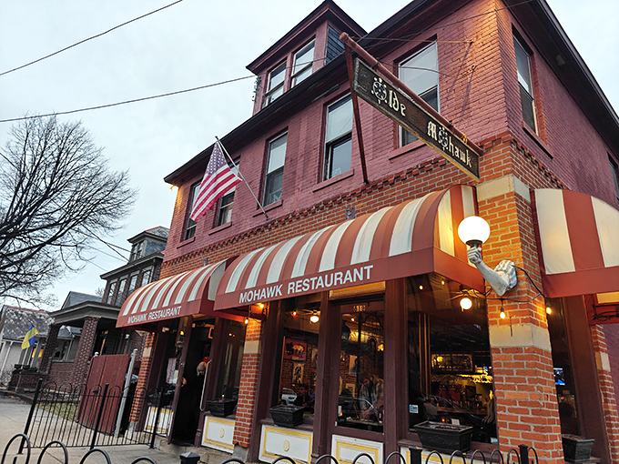 The iconic red-brick facade and striped awnings of The Old Mohawk aren't just charming&mdash;they're a beacon for sandwich pilgrims seeking salvation between two slices of bread.