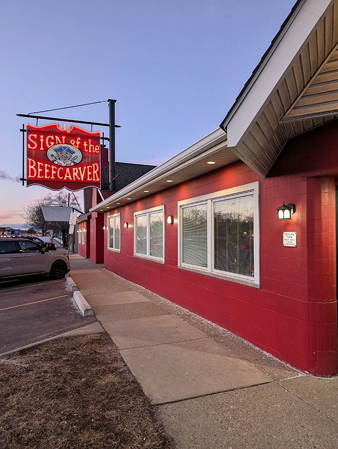 The warm wooden beams and rustic brick walls of Beefcarver aren't trying to impress Instagram&mdash;they're too busy making you feel instantly at home.