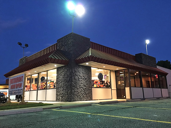 The exterior of Cajun Crab House dance in the Missouri breeze like maritime semaphores signaling seafood salvation in the most landlocked of places.