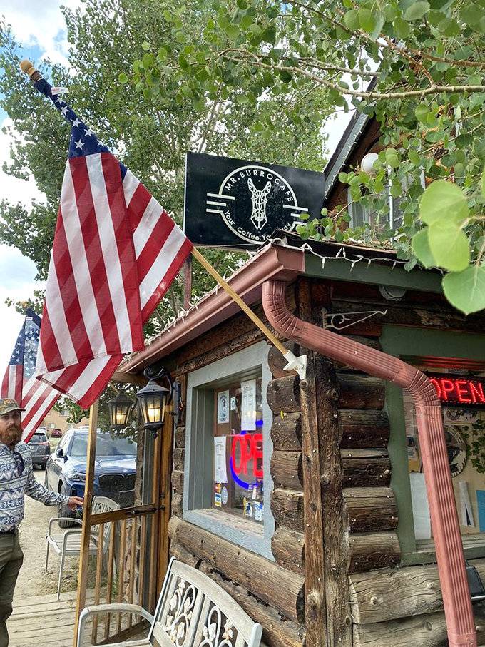 The log cabin charm of Mr. Burro Cafe beckons hungry travelers like a mountain mirage, promising breakfast salvation at 10,000 feet. 