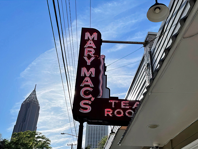 The unassuming white brick facade of Mary Mac's Tea Room hides Atlanta's temple of Southern cuisine, like finding treasure in your grandmother's attic.