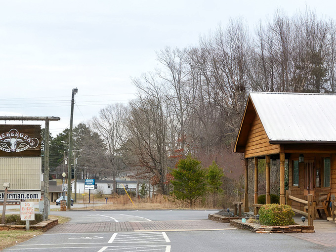 The unassuming log cabin exterior of Lineberger's might make you drive past, but that would be your stomach's biggest regret.