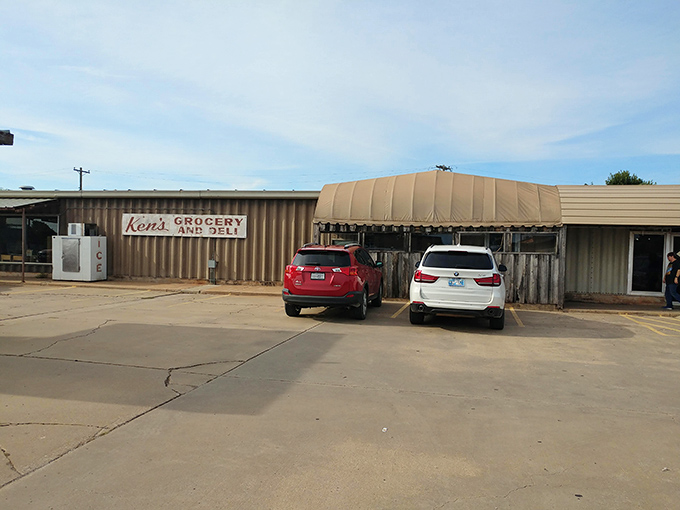 The unassuming exterior of Ken's Steak and Ribs proves once again that culinary treasures often hide in plain sight across rural America.