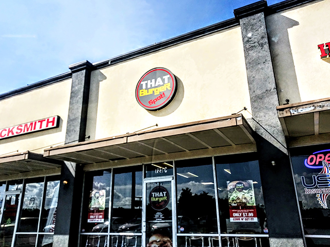 The unassuming storefront might not scream "burger paradise," but like all great food adventures, the best treasures often hide in plain sight.