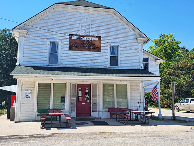 The white clapboard building stands like a time capsule, promising comfort food treasures within its unassuming walls.