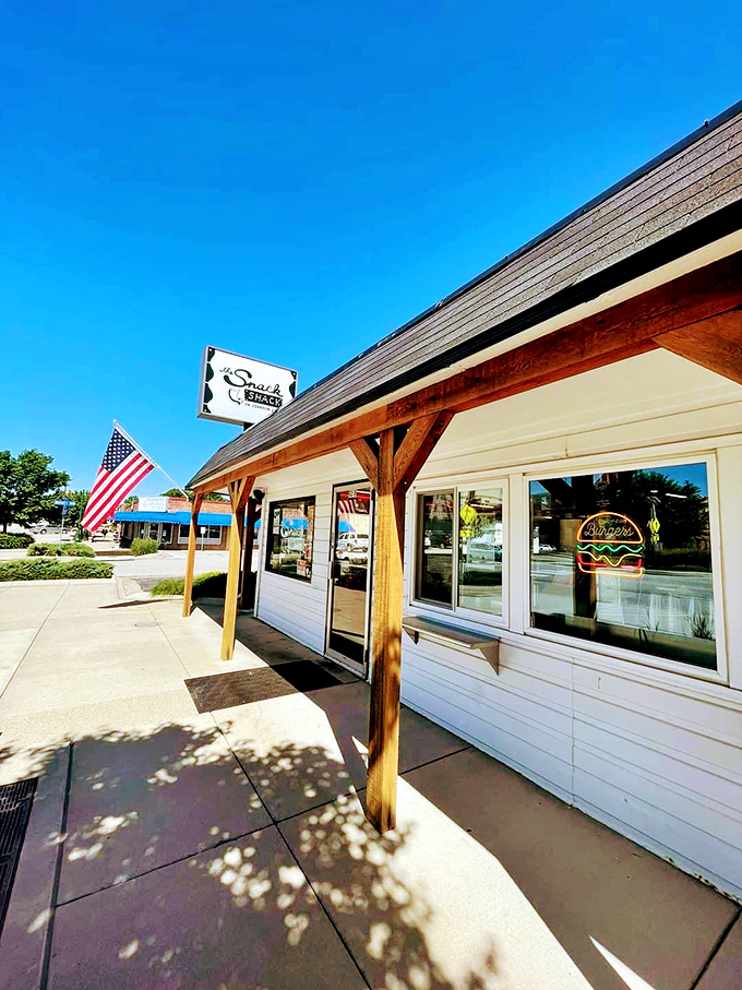 The humble white exterior of The Snack Shack belies the flavor explosions happening inside. American flag included&mdash;because patriotism tastes delicious.