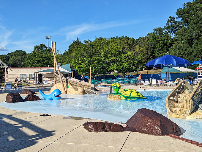 The tropical paradise of Signal Bay beckons with its shallow waters and playful structures&mdash;proof that Virginia can do "island getaway" without the airfare.