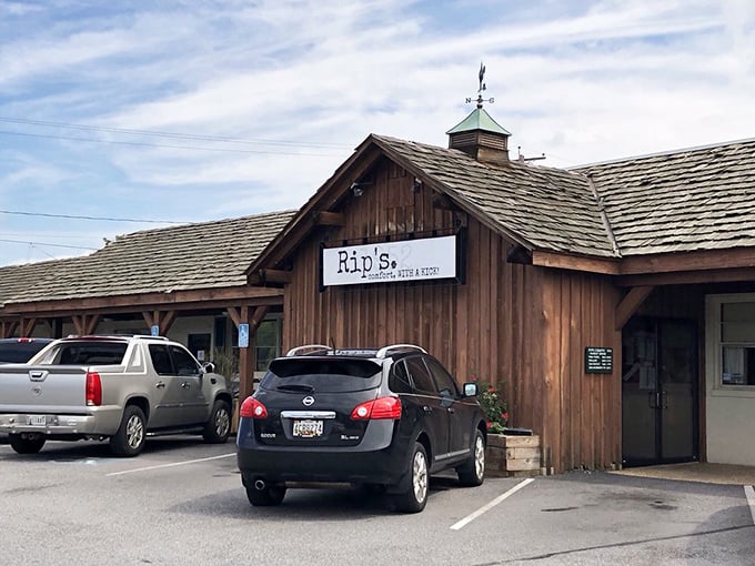 The unassuming exterior of Rip's Country Inn might fool you, but locals know this wooden facade hides culinary treasures worth discovering.