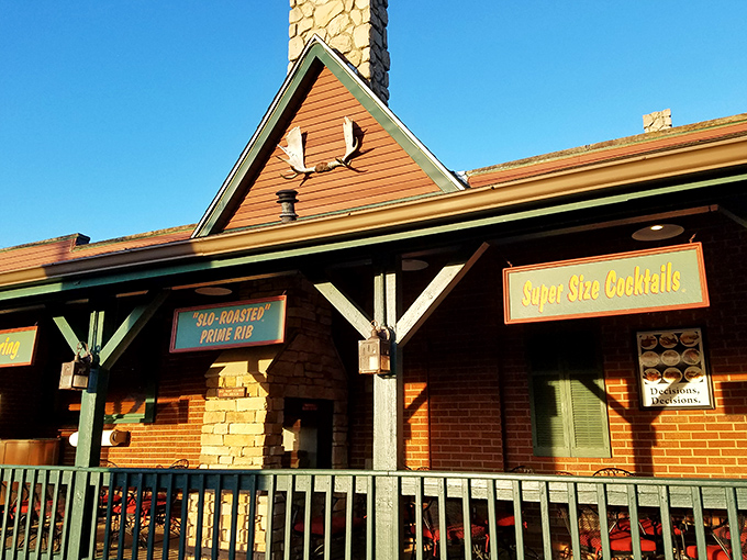The unassuming exterior of Timber Lodge hides culinary treasures within, like finding a diamond mine disguised as a garden shed.
