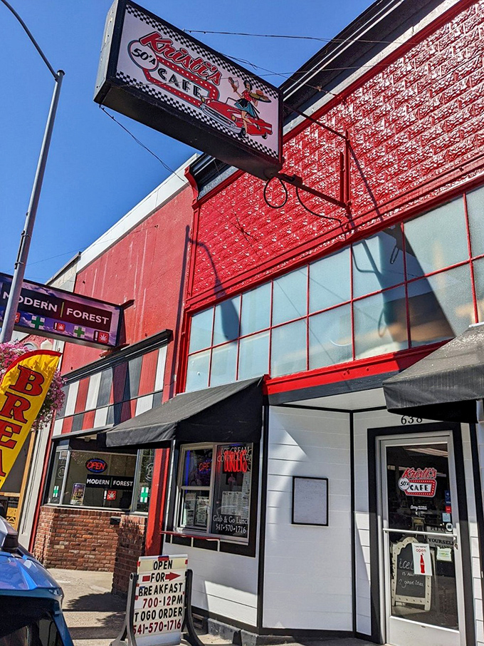 The cherry-red exterior and vintage signage aren't just decoration&mdash;they're your first clue that you've found a genuine time portal in downtown Lebanon. 
