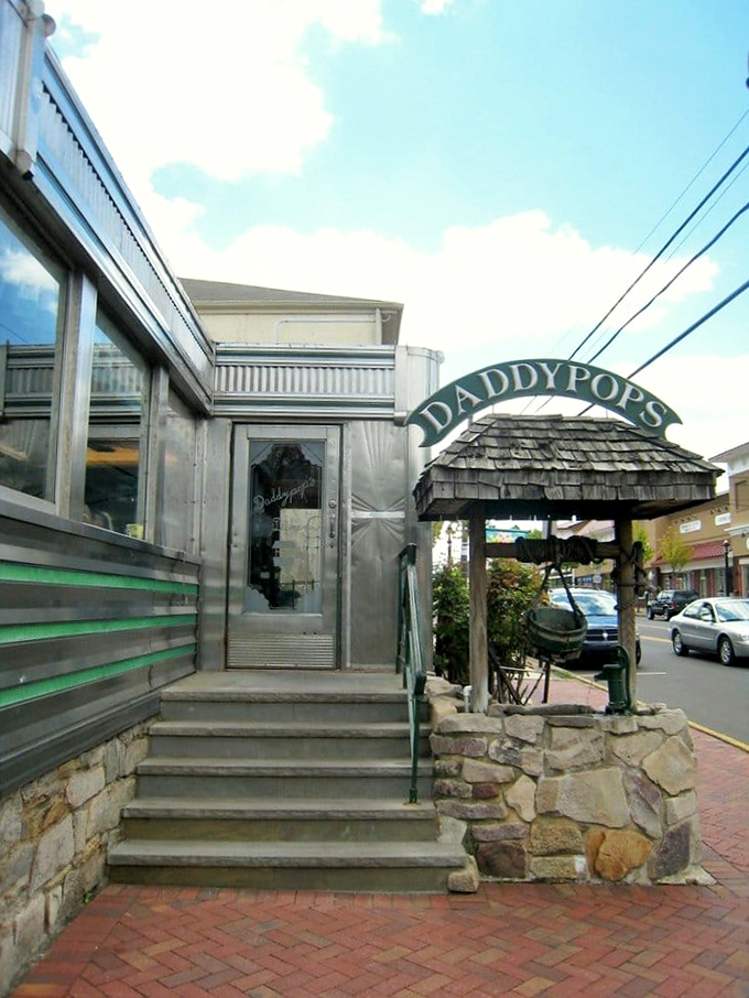 The gleaming stainless steel exterior of Daddypops isn't retro by design&mdash;it's retro because it's the real deal, a chrome time capsule on York Road