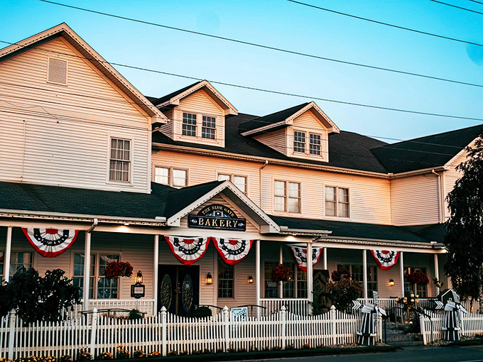 A serene koi pond welcomes visitors to Blue Gate, where tranquility begins before you even reach the front door.
