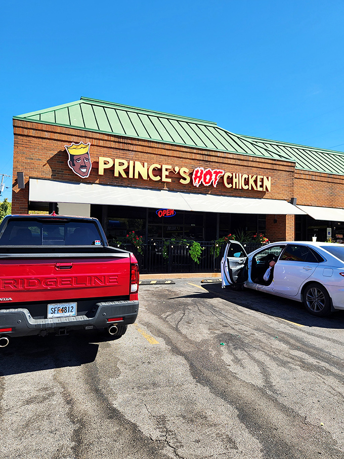 The iconic Prince's sign glows like a beacon of spicy promise. Nashville's original hot chicken royalty has held court here since long before the trend caught fire.