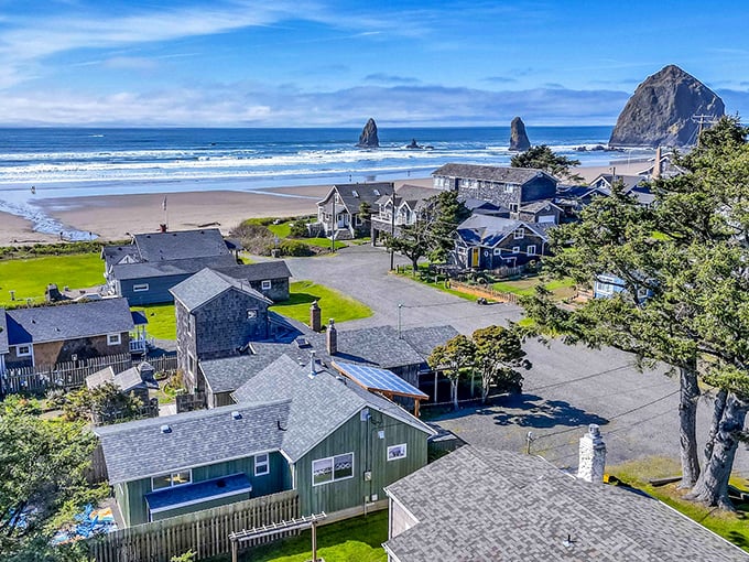 Tolovana Park greets visitors with picture-perfect coastal charm, where mountain backdrops and tidy beach homes create Oregon's version of paradise.
