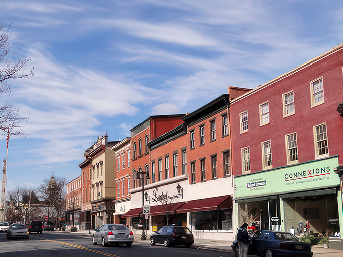 Brick and elegance come together in this historic building, where Easton's past meets its present with architectural flair. 