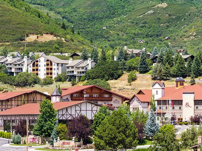 The Wasatch Mountains cradle Midway like protective giants, creating a valley so pristine it looks like Mother Nature's screensaver come to life.