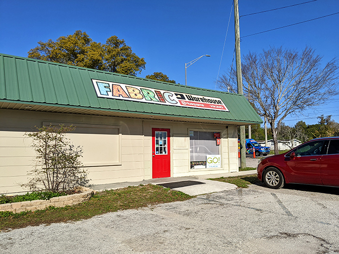 Don't let the modest exterior fool you&mdash;behind that unassuming facade lies a textile wonderland that would make Project Runway contestants weep with joy.