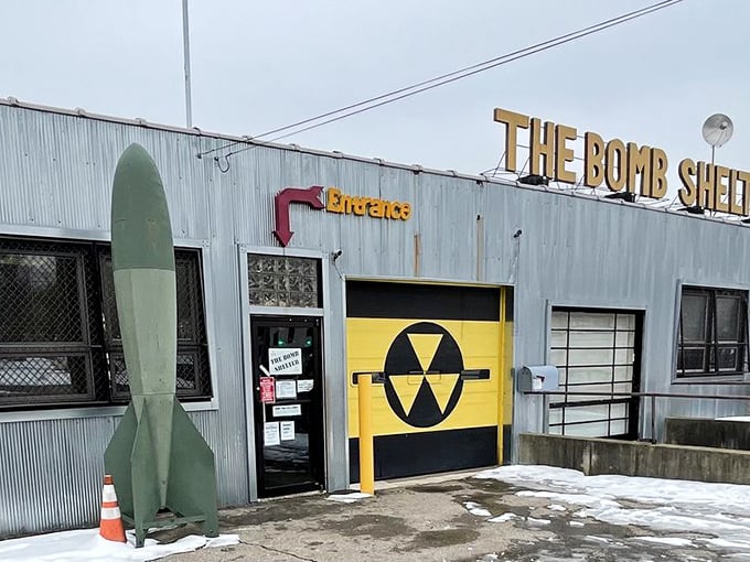 The ultimate Cold War chic! With its missile sentinel and nuclear-themed entrance, The Bomb Shelter announces itself as no ordinary shopping experience.
