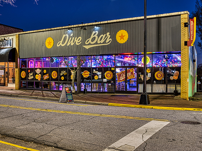 Basketball and beers &ndash; the adult version of a playground awaits at Dive Bar Hickory with NBA-themed arcade games and a unique beer token wall. 