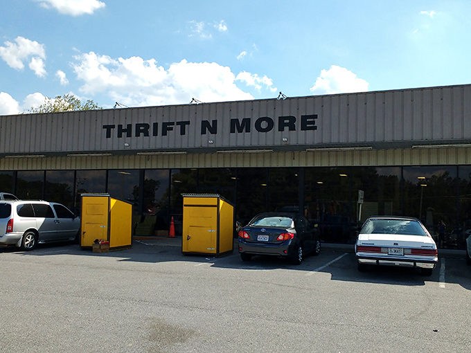 The bold eagle logo and striking signage welcome treasure hunters to this unassuming Attalla landmark. Behind these doors, bargain paradise awaits.