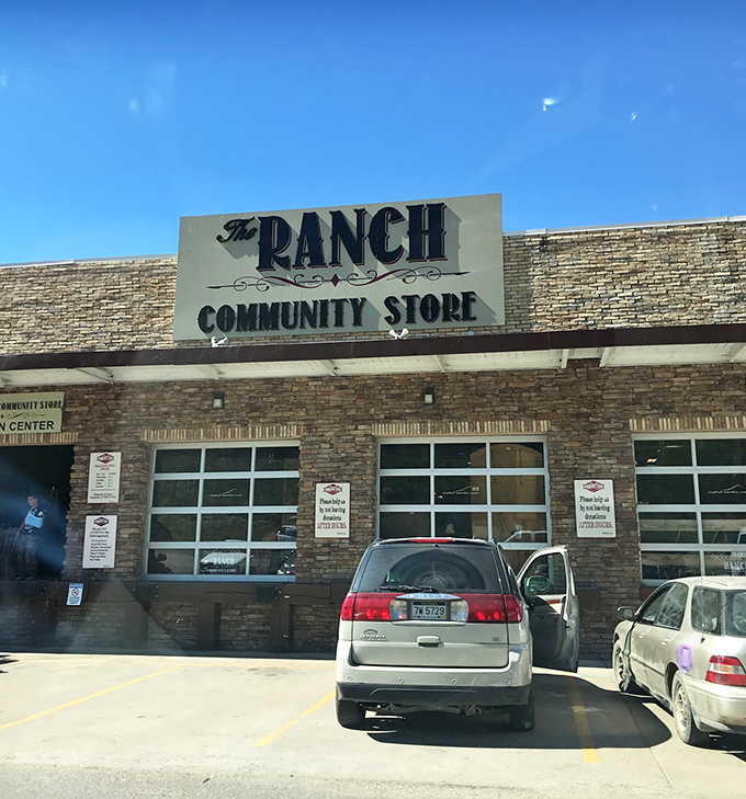 The Ranch Community Store's welcoming exterior beckons bargain hunters and do-gooders alike. Brick and mortar with a mission beyond retail