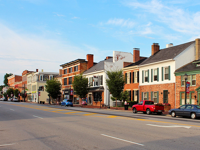 Lebanon's iconic Town Hall and clock tower stand sentinel over the historic district, a timeless landmark that's witnessed generations of treasure hunters and storytellers.