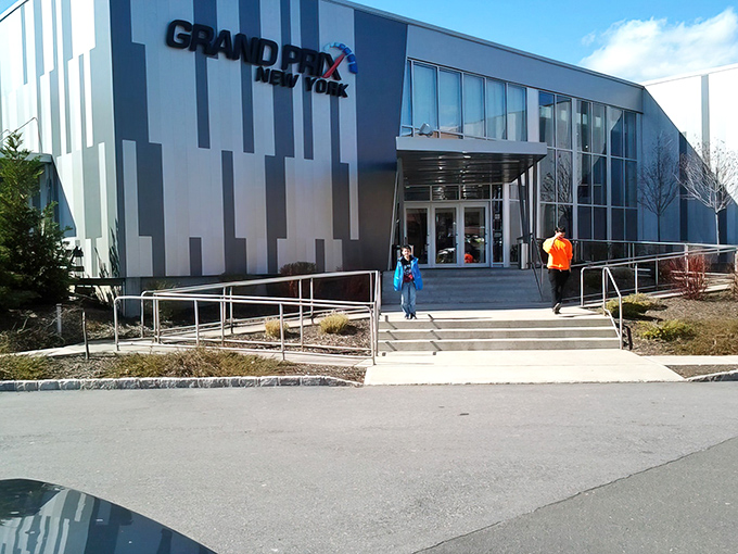 The sleek exterior of K1 Speed in West Nyack beckons speed demons of all ages. Racing paradise disguised as a modern building.