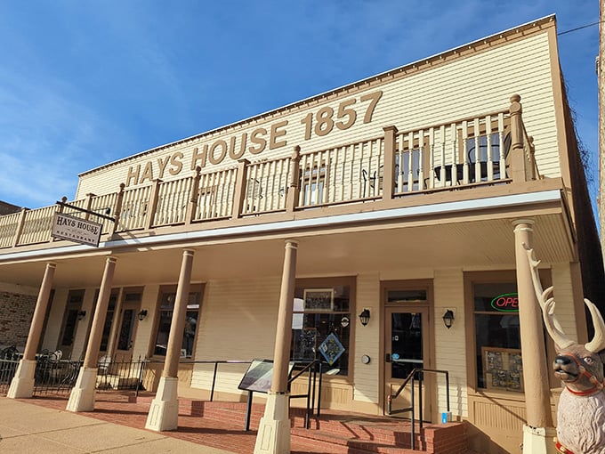The Hays House stands proudly on Council Grove's Main Street like a time capsule you can actually eat in. History with a side of hospitality.