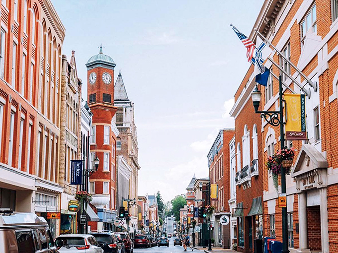 Staunton's iconic clock tower stands sentinel over Beverley Street, where red brick buildings house treasures waiting to be discovered around every corner.