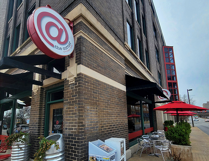The line outside At The Corner tells you everything you need to know&mdash;this place is worth the wait. Those red umbrellas aren't just for show; they're beacons of breakfast bliss.