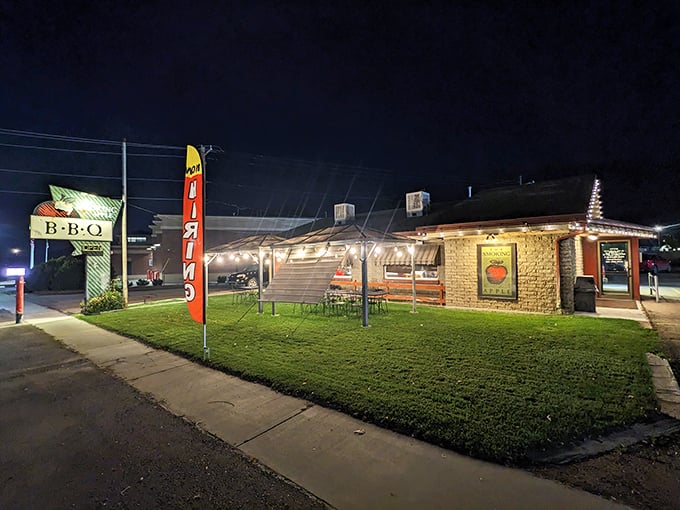 The promise of transcendent barbecue awaits in this unassuming brick building, where Utah's Wasatch Mountains provide the perfect dramatic backdrop for smoke-fueled culinary magic.