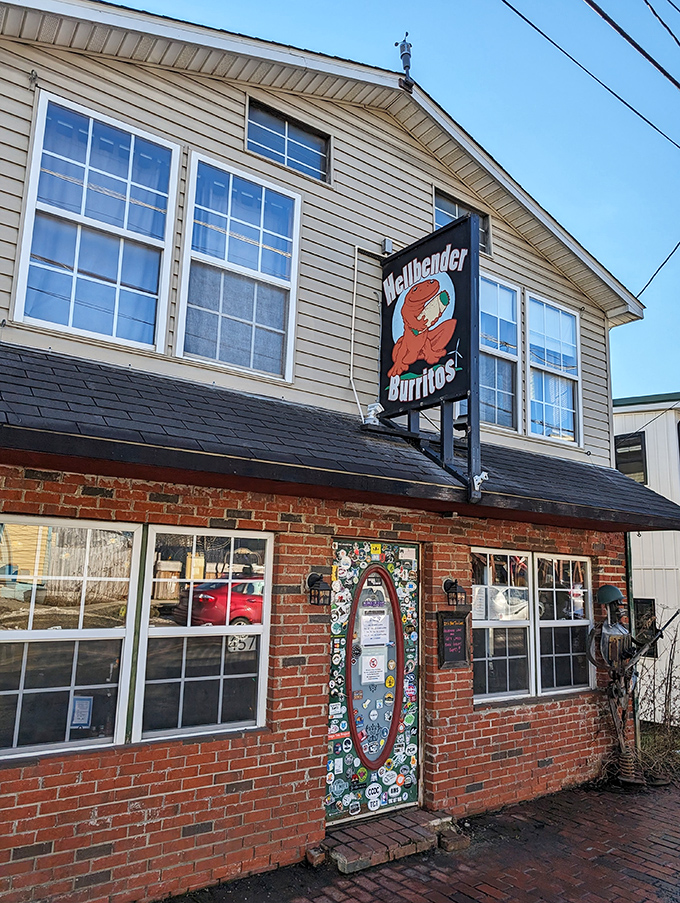 The unassuming exterior of Hellbender Burritos in Davis, WV might fool you, but locals know this brick-fronted treasure is where culinary magic happens.