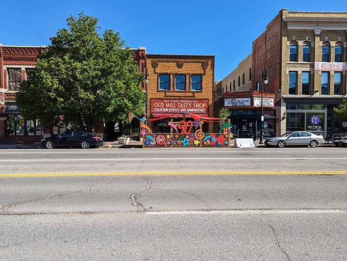 The Old Mill Tasty Shop's brick fa&ccedil;ade stands proudly on Douglas Avenue, a time capsule of Americana that's been satisfying Wichita's comfort food cravings for generations.